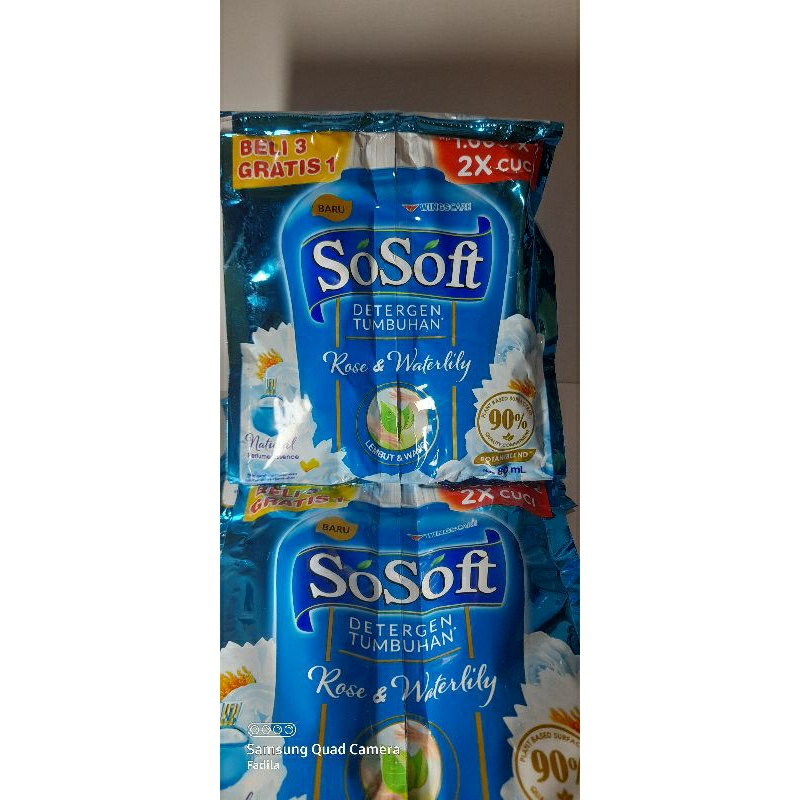 Jual SOSOFT DOUBLE SACHET 80ml x 1 RENTENG ISI 16 SACHET | Shopee Indonesia