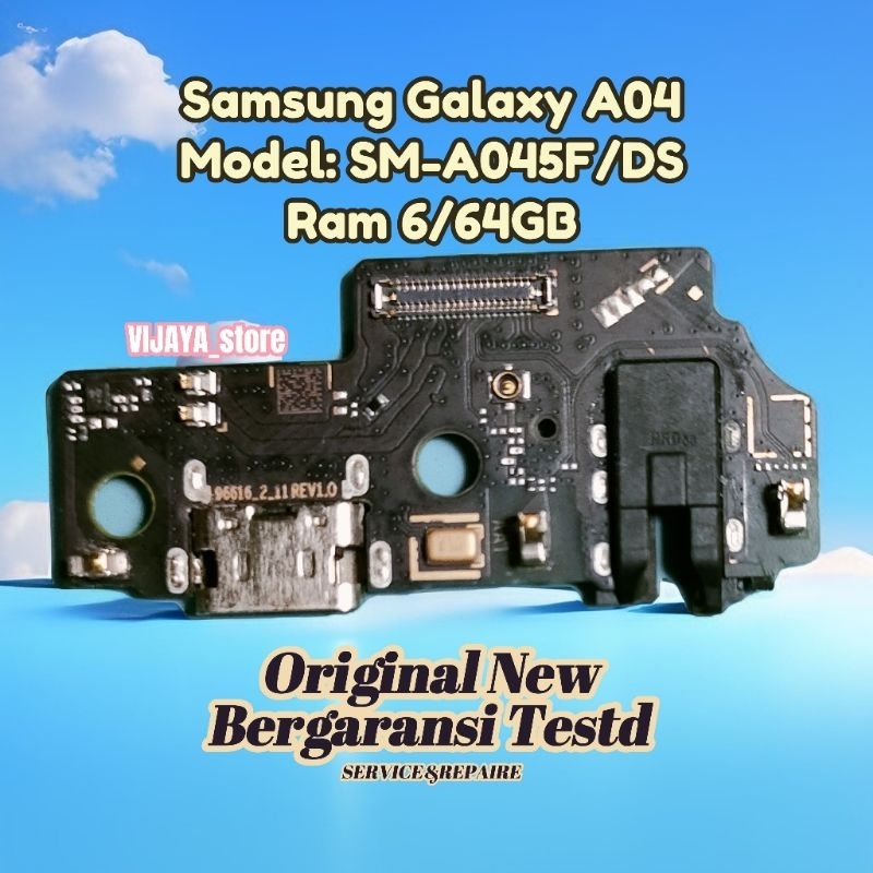 Jual Konektor Cas Papan Pcb Konektor Cas Mic Samsung Galaxy A04 Model ...