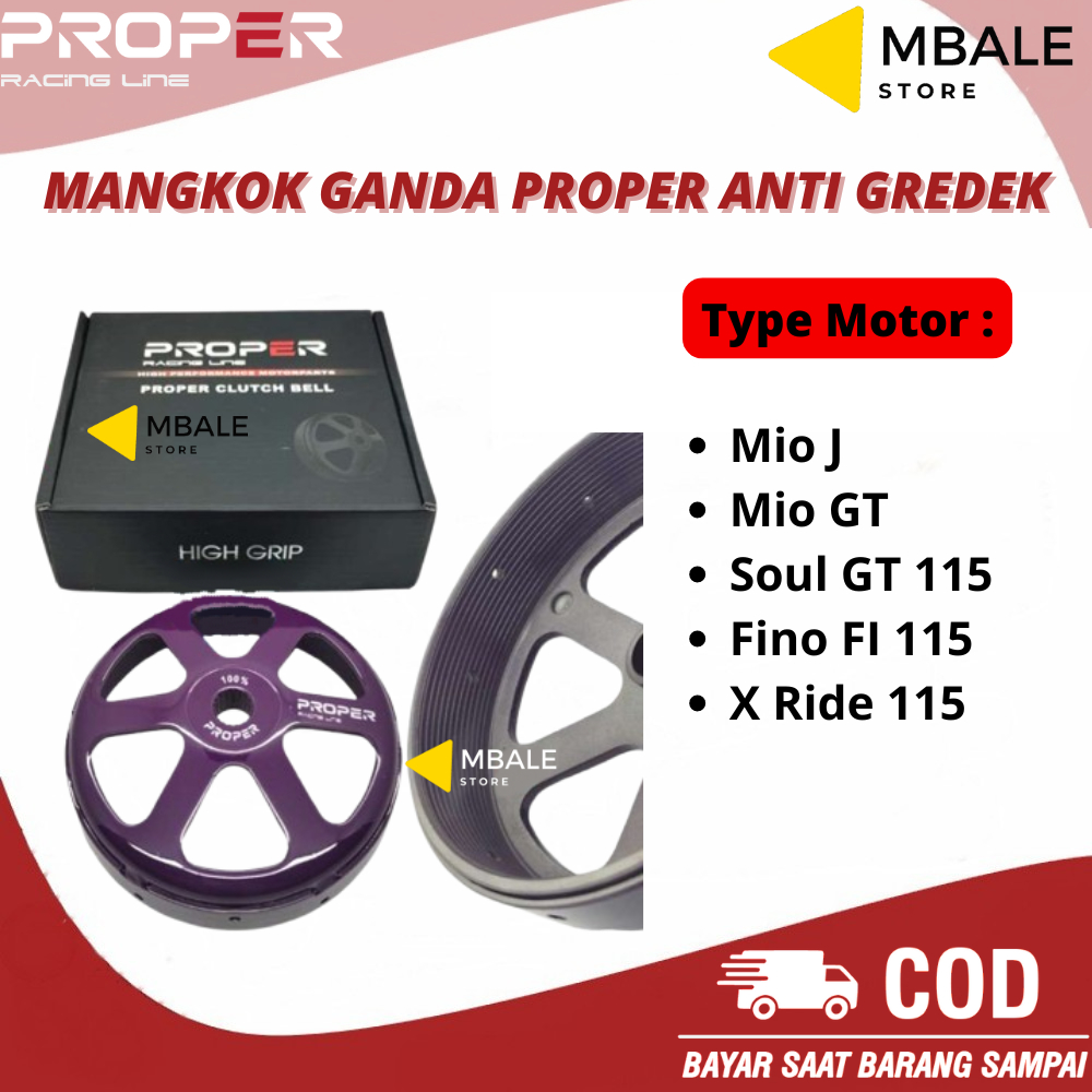 Jual Mangkok Kampas Ganda Proper Racing Mio J, Mio GT, Soul GT 115 ...