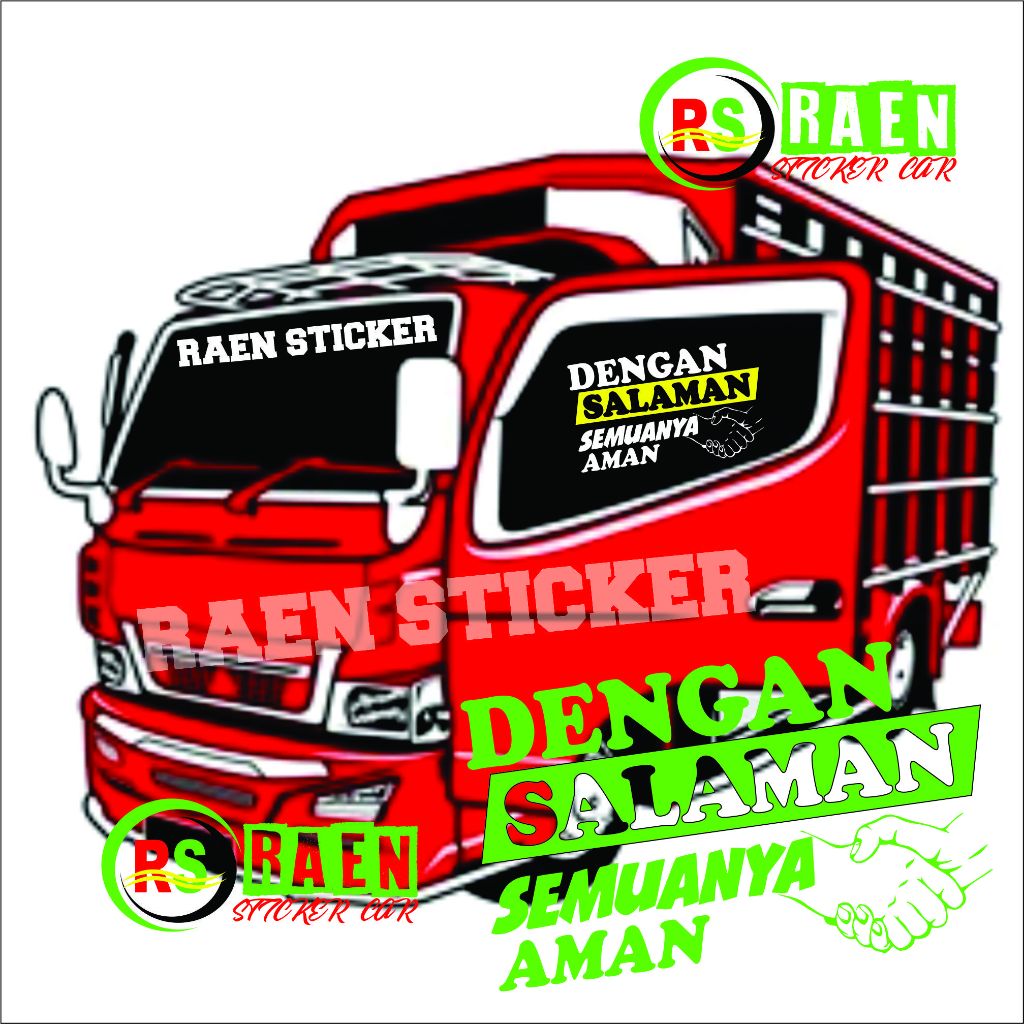 Jual STICKER CUTTING KATA TULISAN DENGAN SALAMAN SEMUNYA AMAN STIKER ...