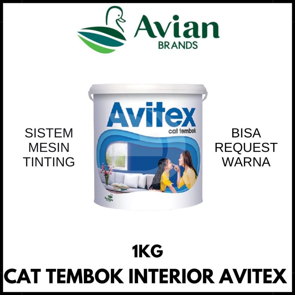 Jual Cat Tembok Interior Avitex Interior 1kg Sistem Mesin Tinting ...