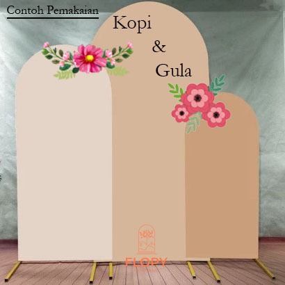 Jual [ 1 Set Isi 3 Pcs ] Tiang Backdrop Stand Oval Melengkung / Stand ...