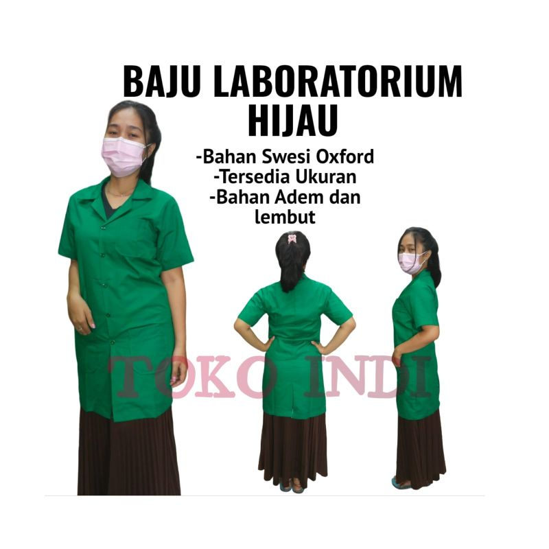 Jual Baju Laboratorium Warna HIJAU/Jas Laboratorium Warna HIJAU/Jas Lab ...