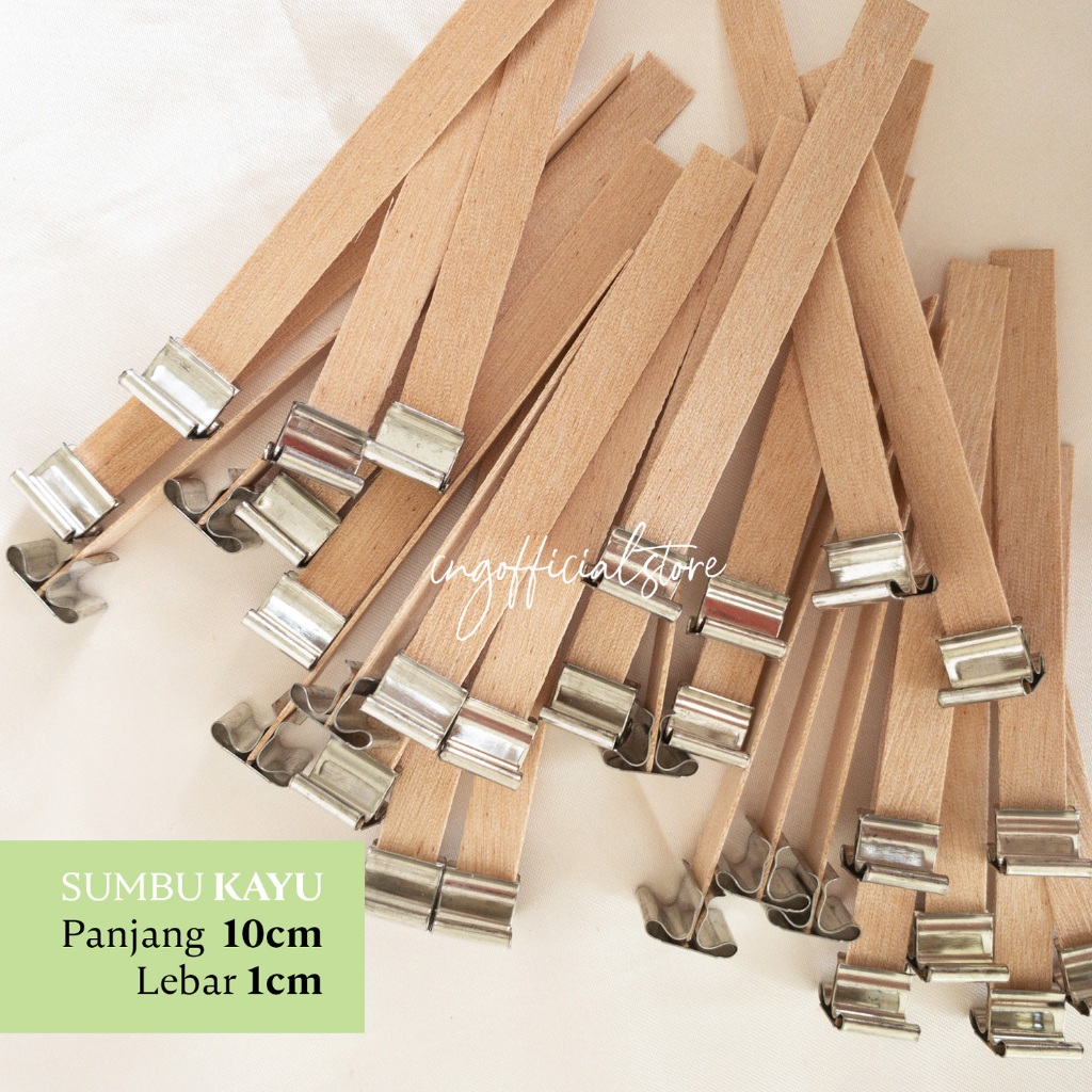 Jual Sumbu Kayu 10 cm Untuk Lilin Aromaterapi | Wood Wick With ...