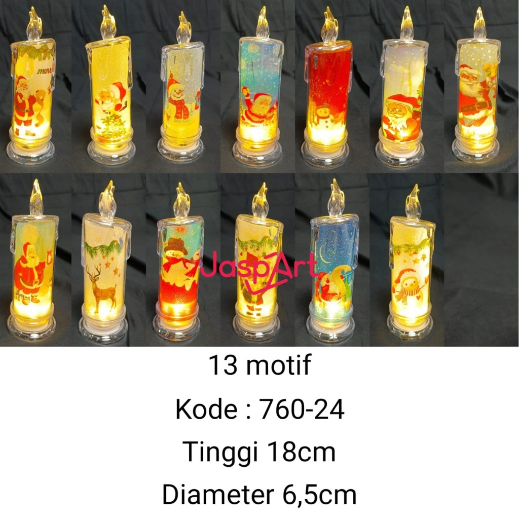 Jual LAMPU LILIN ESTETIK/LAMPU LED CHRISMAST BENTUK LILIN BAHAN AKRILIK ...
