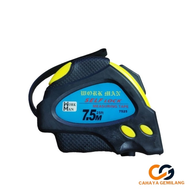 Jual Meteran Auto Stop Autolock WORKMAN 7.5 Meter Meteran Rol Tukang ...