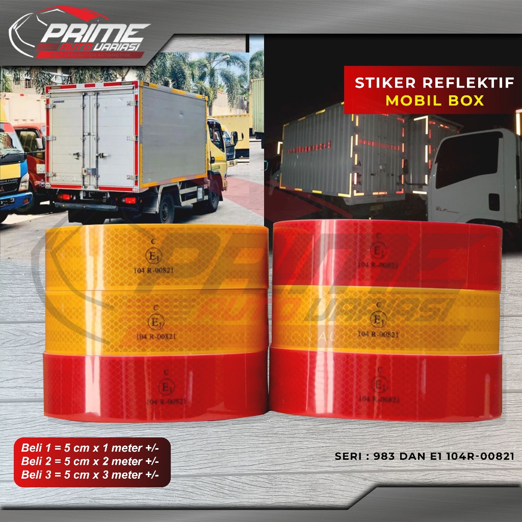 Jual Stiker Reflektif Reflektor Mobil KIR DISHUB TRUK BOX Permeter ...
