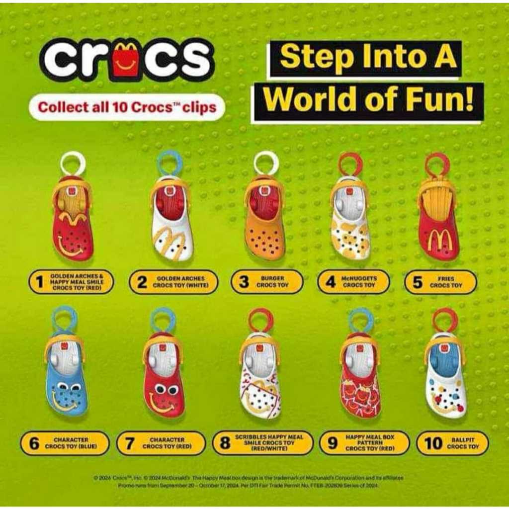 Jual Key Chain Crocs Happy Meal McD 2024 Series | Shopee Indonesia