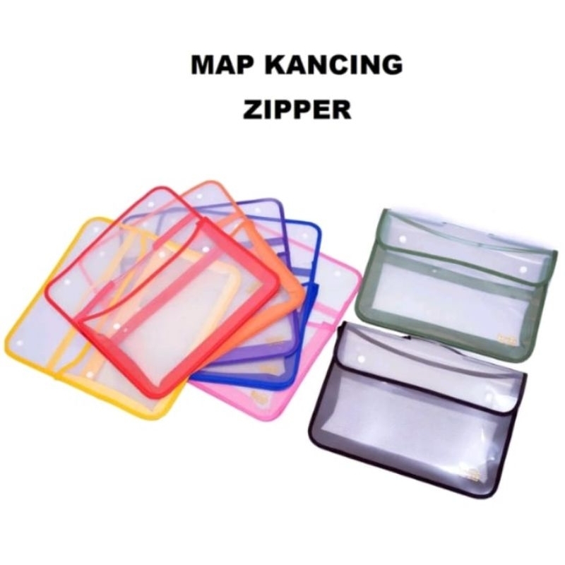 Jual Map zipper kancing / map zipper jaring / map tenteng | Shopee ...