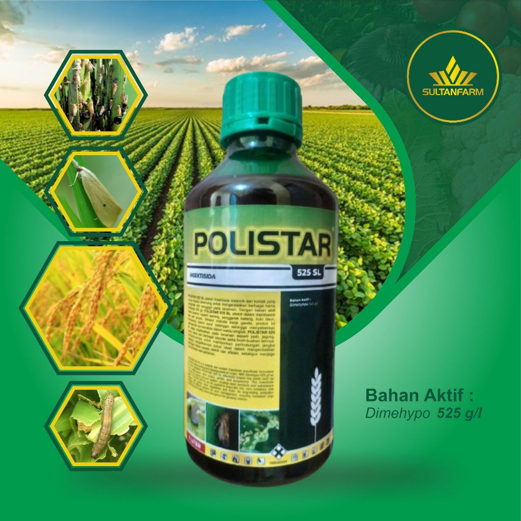 Jual POLISTAR 525 SL INSEKTISIDA 1 LITER DIMEHIPO PENGENDALI HAMA ULAT ...