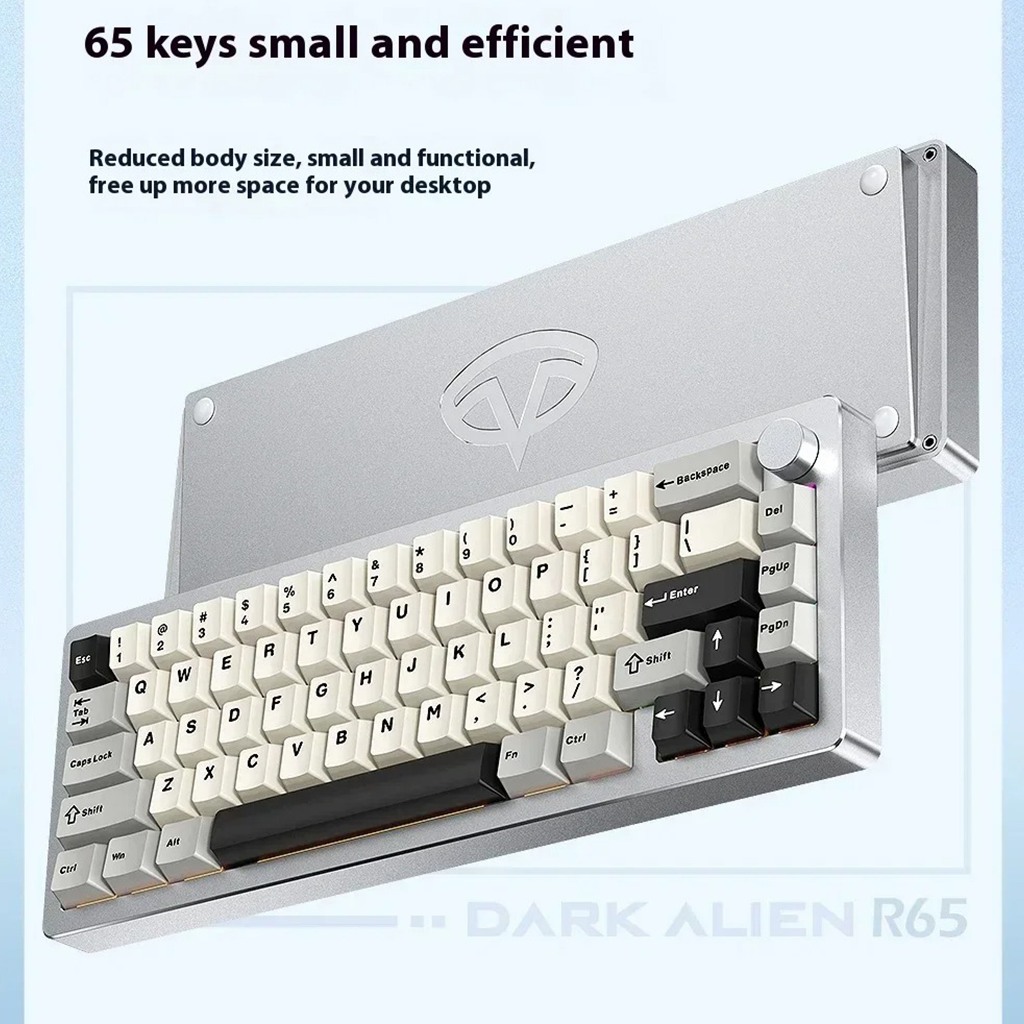 Jual Dark Alien R65 Wired / Wireless Tri Mode RGB 65% Layout Mechanical Keyboard | Shopee Indonesia