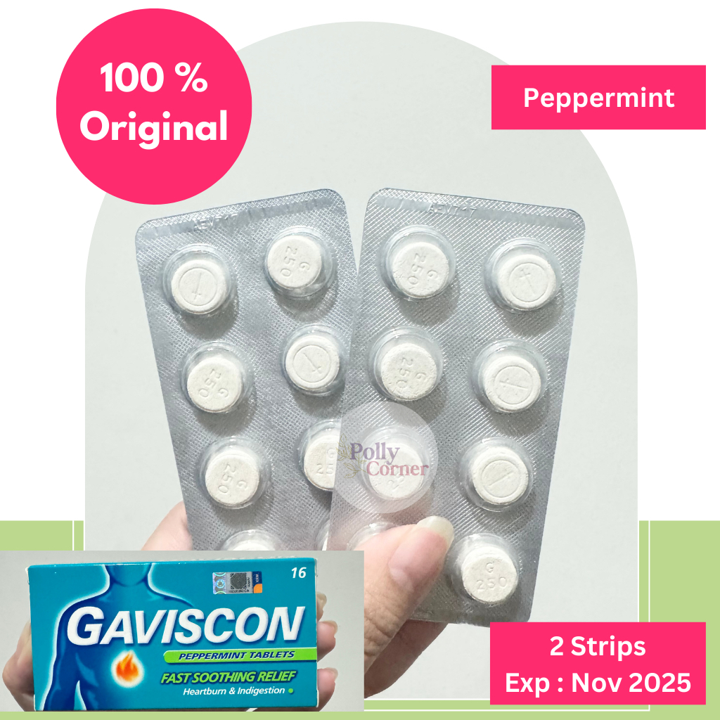 Jual Gaviscon Original 16Tablets Tanpa Box - Peppermint Flavor | Shopee ...