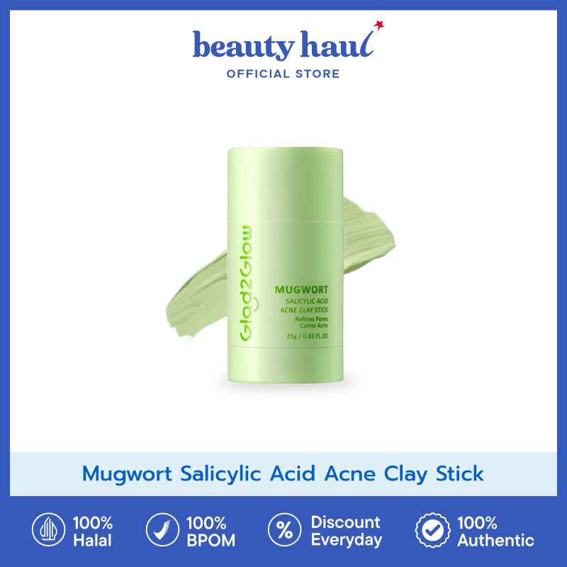 Jual GLAD2GLOW Mugwort Salicylic Acid Acne Clay Stick | Shopee Indonesia