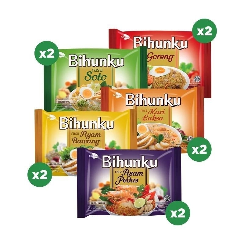 Jual [BN1] [DPT 12 PCS] MIE BIHUNKU ANEKA RASA | Shopee Indonesia