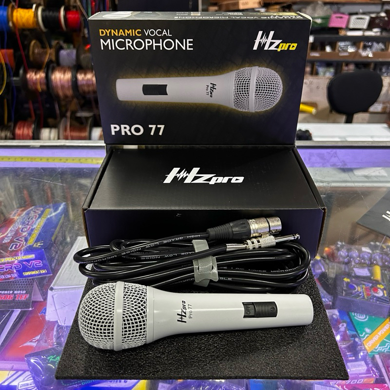 Jual Mic Kabel HZ Pro Pro 77 | MICROPHONE KABEL | DYNAMIC VOCAL MICROPHONE | Shopee Indonesia