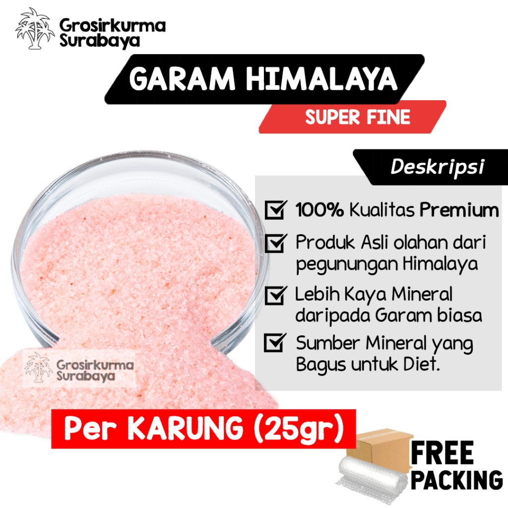 Jual GARAM HIMALAYA 25KG Kemasan Sak Karung Premium Pink Istimewa ...