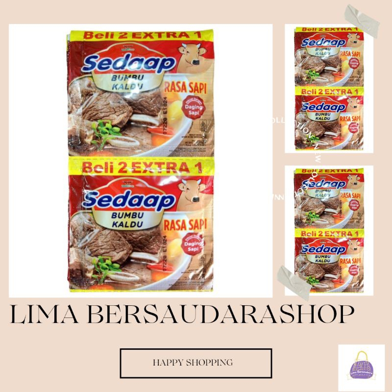 Jual SEDAAP BUMBU KALDU RASA SAPI RENCENG ISI 18 SACHET | Shopee Indonesia
