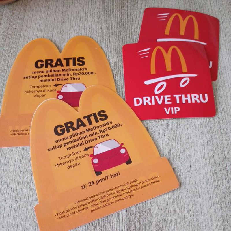 Jual sticker stiker mcd mcdonald drive thru mobil motor | Shopee Indonesia