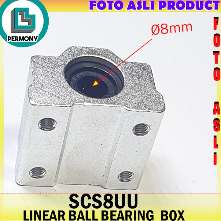 Jual SCS8UU Linear bearing box motion ball 3d printer cnc sliding block | Shopee Indonesia
