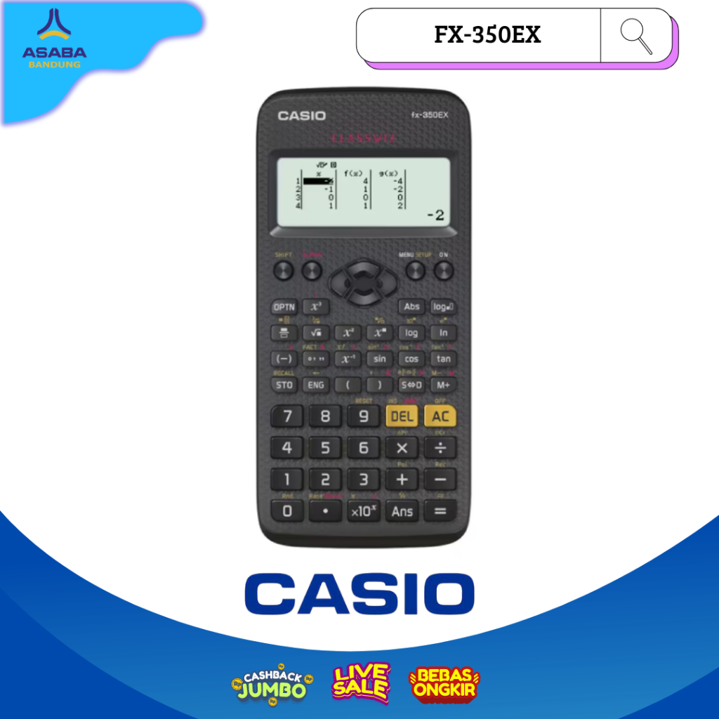 Jual Asaba Bandung - Casio FX-350EX - Scientific Calculator Kalkulator ...