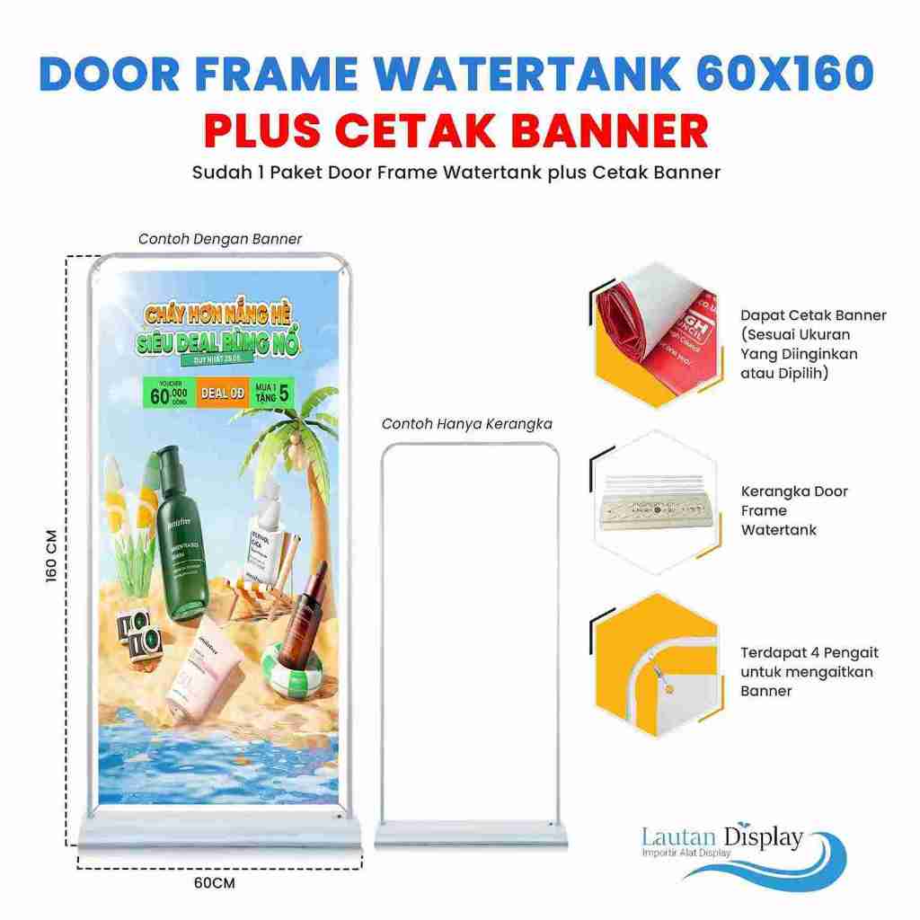 Jual Cetak Standing Door Frame Banner 60x160 cm Custom Desain Spanduk ...