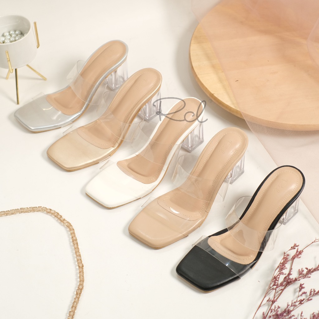 Jual RCL LUNA 03 Sendal Jelly Heels Kaca Wanita 7cm | Shopee Indonesia