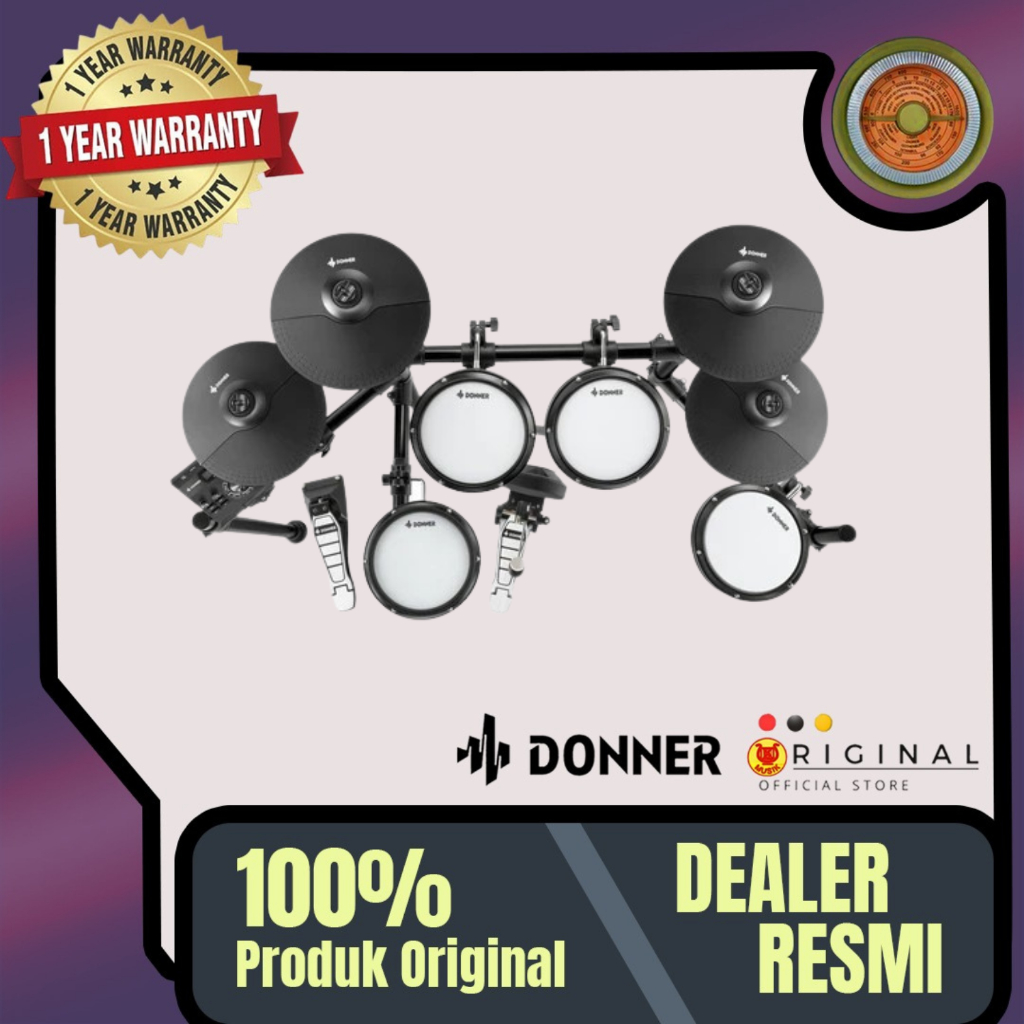 Jual Donner DED-200 Electric Drum Set / DED200 / DED 200 Drum Elektrik ...