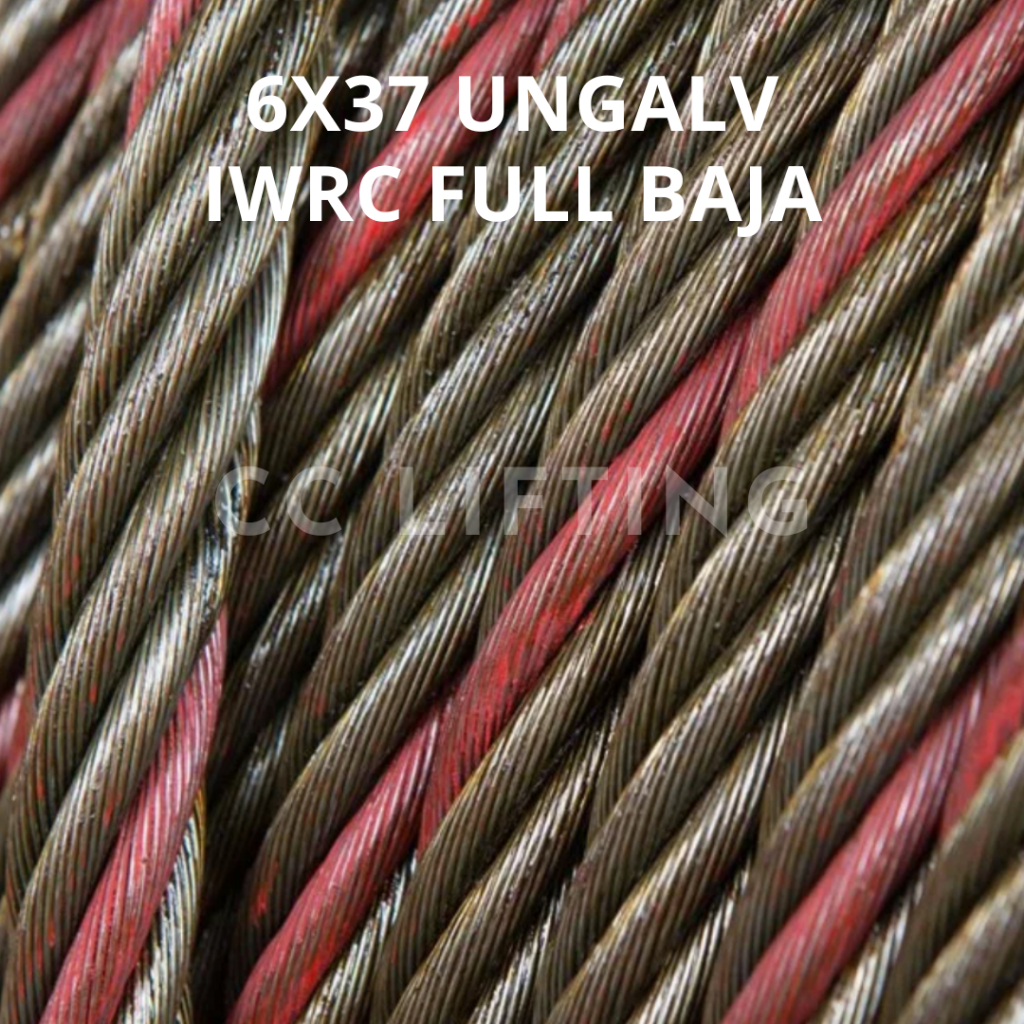 Jual Kawat Seling 15mm Full Baja Ungalvanis / Wire Rope 15mm 6x37 / Kawat Sling 15mm IWRC ...