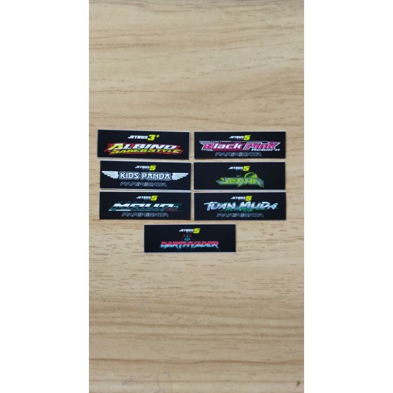 Jual sticker fount Julukan bus telolet mainan miniatur isi 7 sticker ...