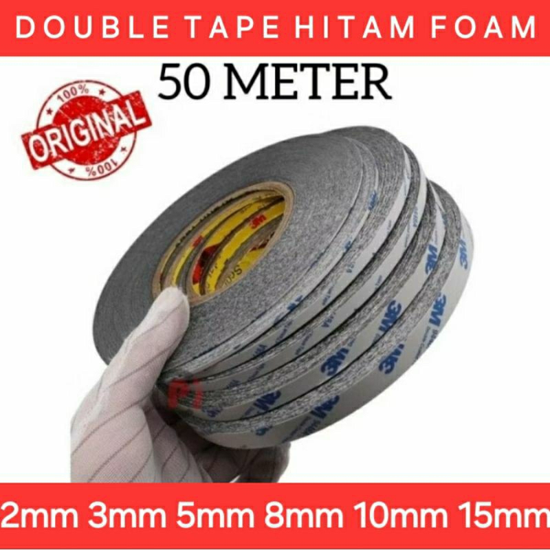Jual Dabel Tip Hitam 2mm 3mm 5mm 8mm 10mm 15mm / Double Tape Perekat ...
