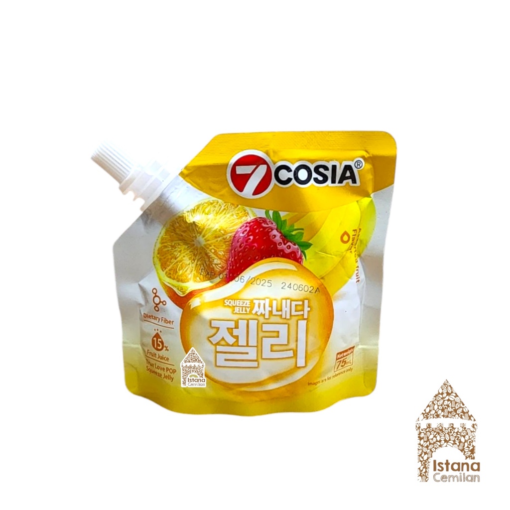 Jual 7Cosia Squeeze Jelly Peach / Assorted Fruit Minuman Jeli 75 ML ...