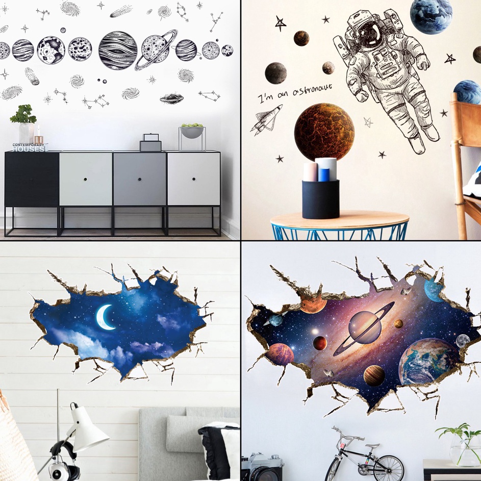 Jual PREMIUM Reliza Wallsticker Wall Sticker Planet Tata Surya ...