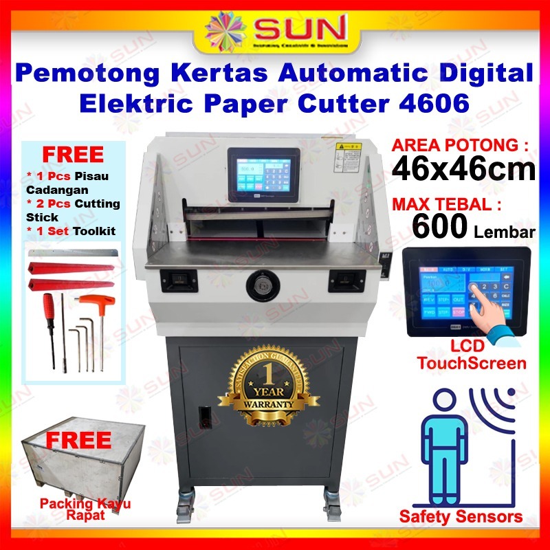 Jual Alat Potong Kertas Otomatis Elektrik / Electric Paper Cutter 4606 ...