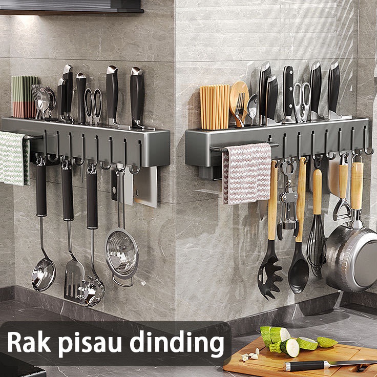 Jual Rak dinding Dapur Stainless SteelTempat Taruh Sendok Gau Dapur ...