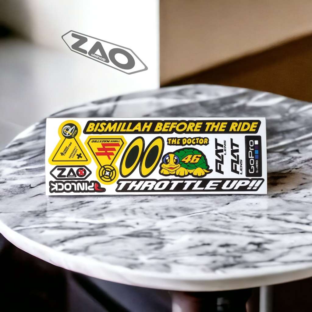 Jual Sticker Kaca Helm Visor Helmet murah BISMILLAH BEFORE RIDE TM B ...