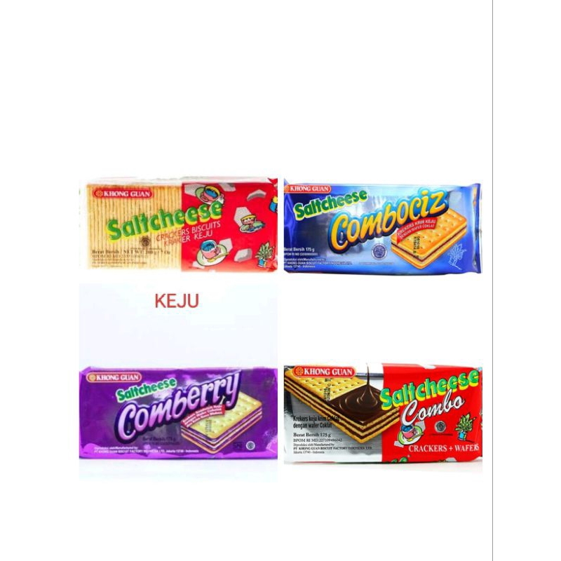 Jual Biskuit Khong guan saltcheese keju cracker/combociz/comberry/salt ...