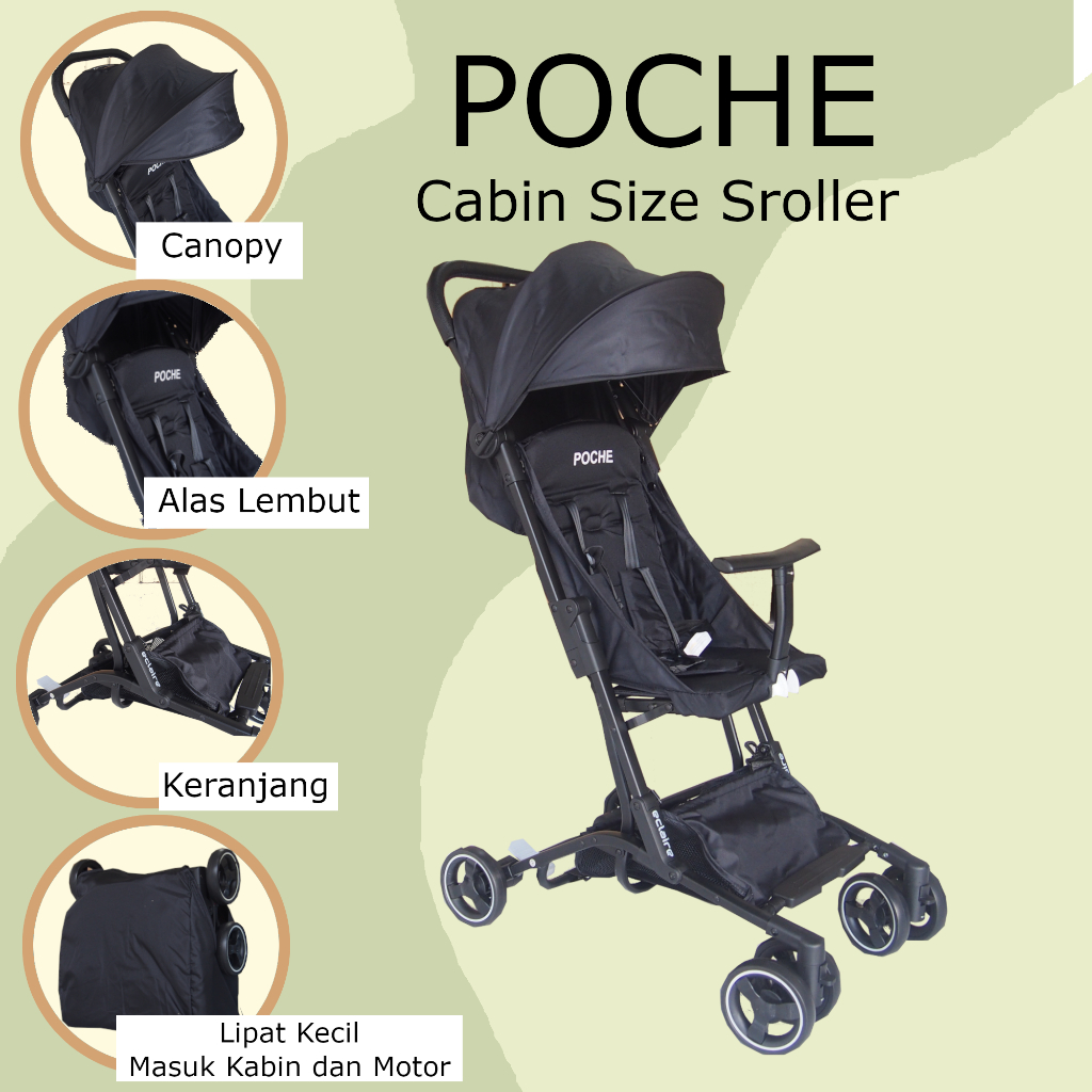 Jual Stroller Pockit Eclaire Poche cabin size | Shopee Indonesia