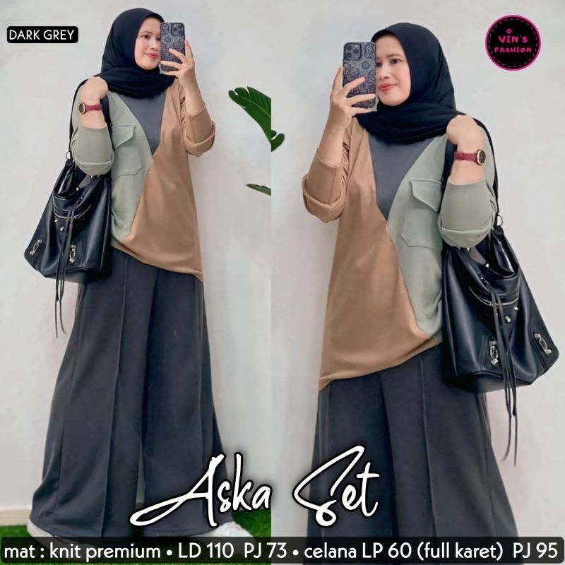Jual Aska set by Vins # Mella# Palazo Set#2 by Syakira | Shopee Indonesia