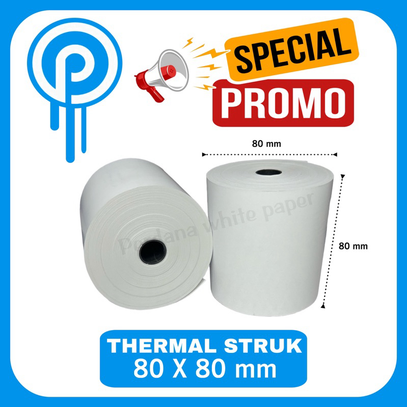 Jual KERTAS THERMAL STRUK KASIR PAPER ROLL 80MM 80X80 THERMAL PRINTER ...