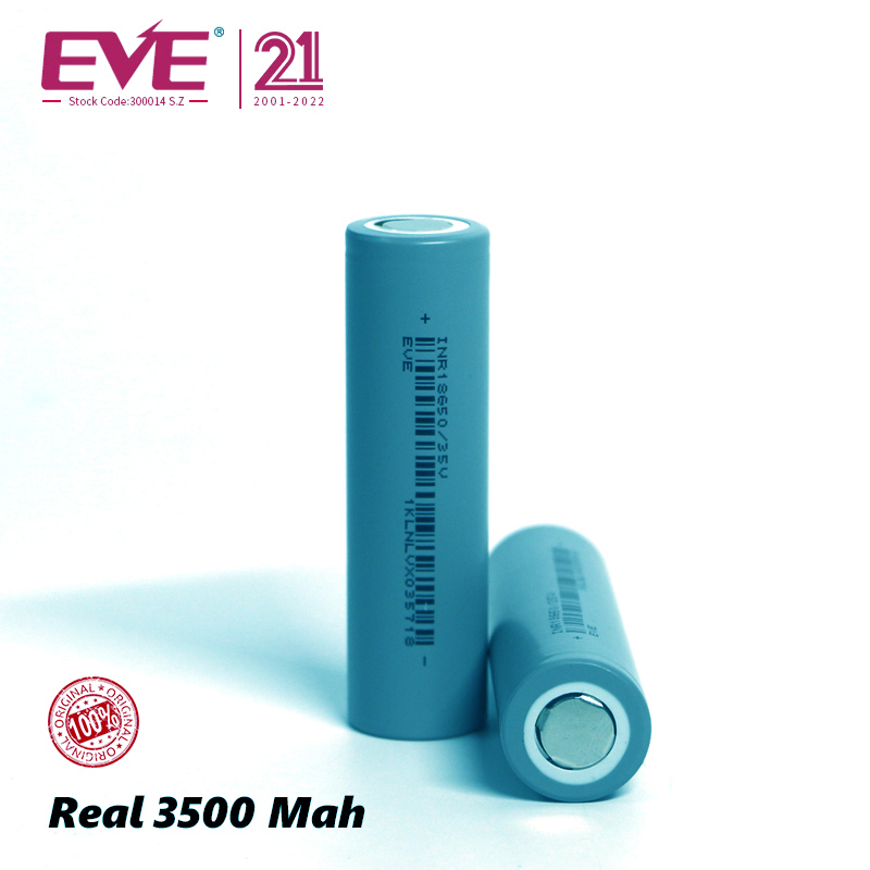 Jual Baterai 18650 Flat Top EVE 3500 Mah Authentic Ori Real Test ...