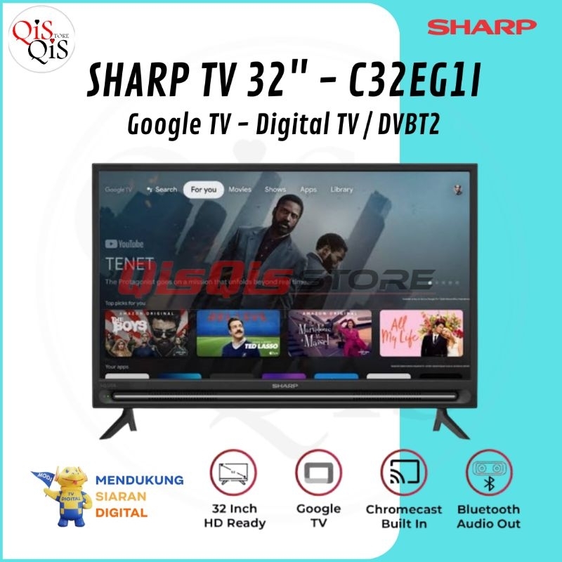 Jual SHARP Google TV 32 Inch - C32EG1I - Garansi Resmi | Shopee Indonesia