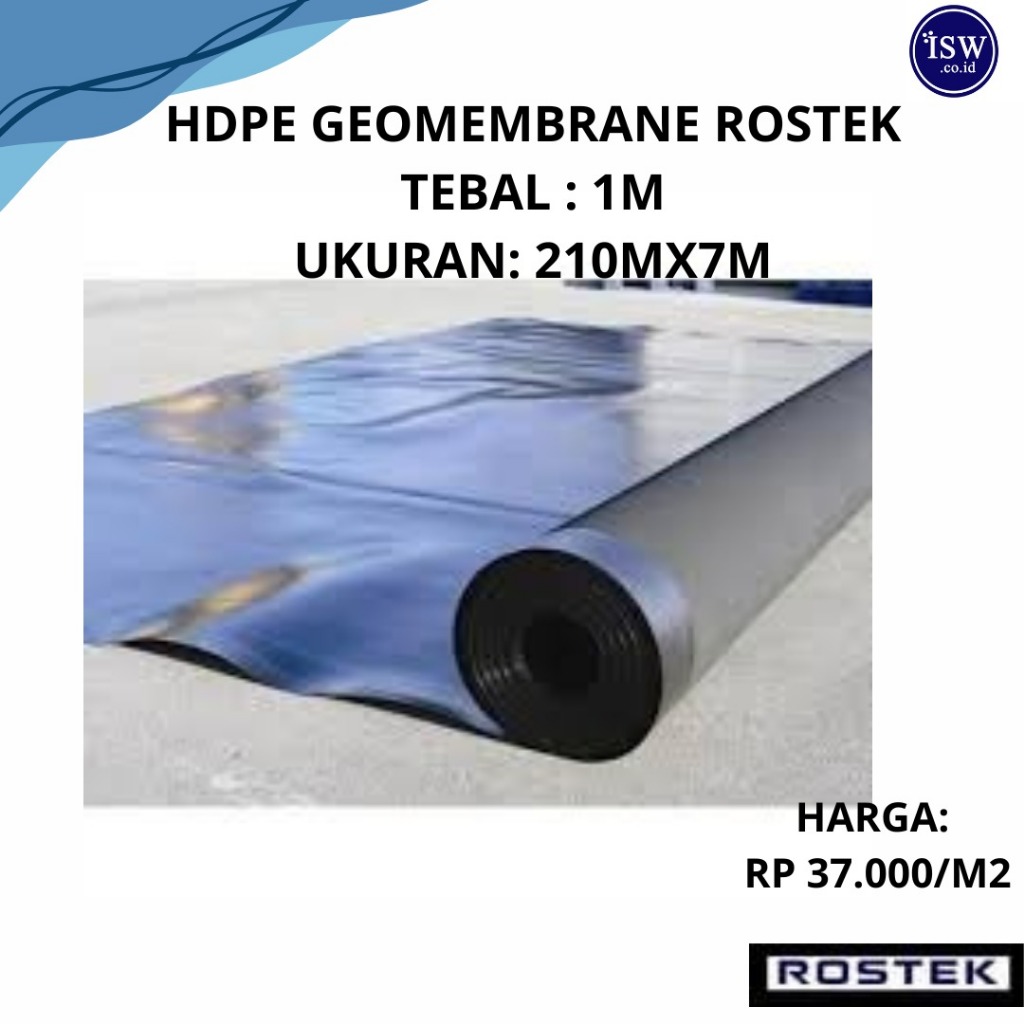 Jual Terpal HDPE Geomembrane 1mm Rostek (7x210meter) | Shopee Indonesia