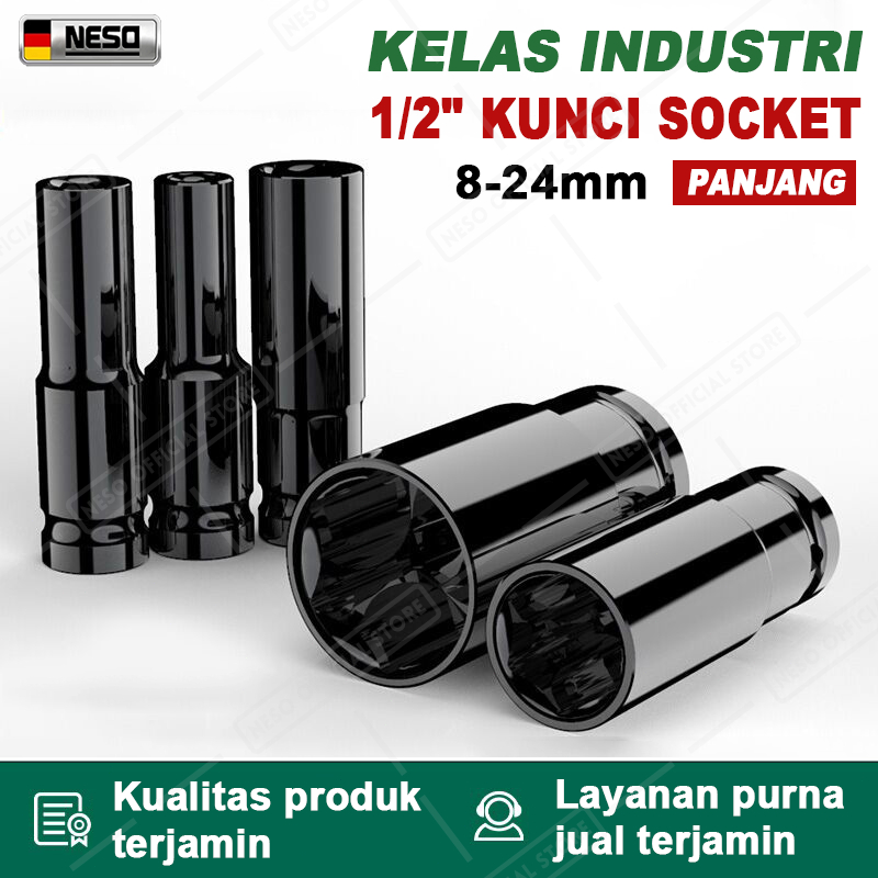 Jual NESO Kunci Socket Panjang 1/2inch impact Socket Extention 8-24mm ...