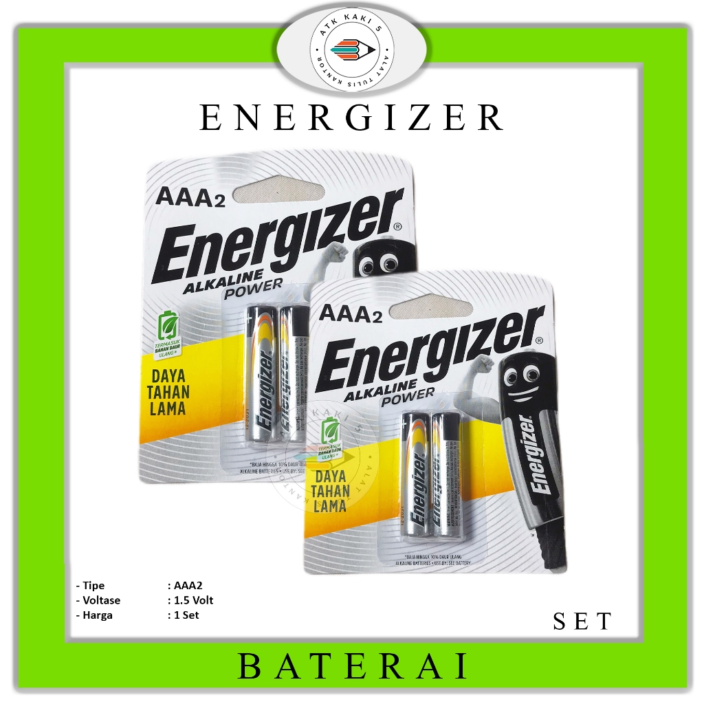 Jual Energizer - Baterai Alkaline AAA2 - SET | Shopee Indonesia
