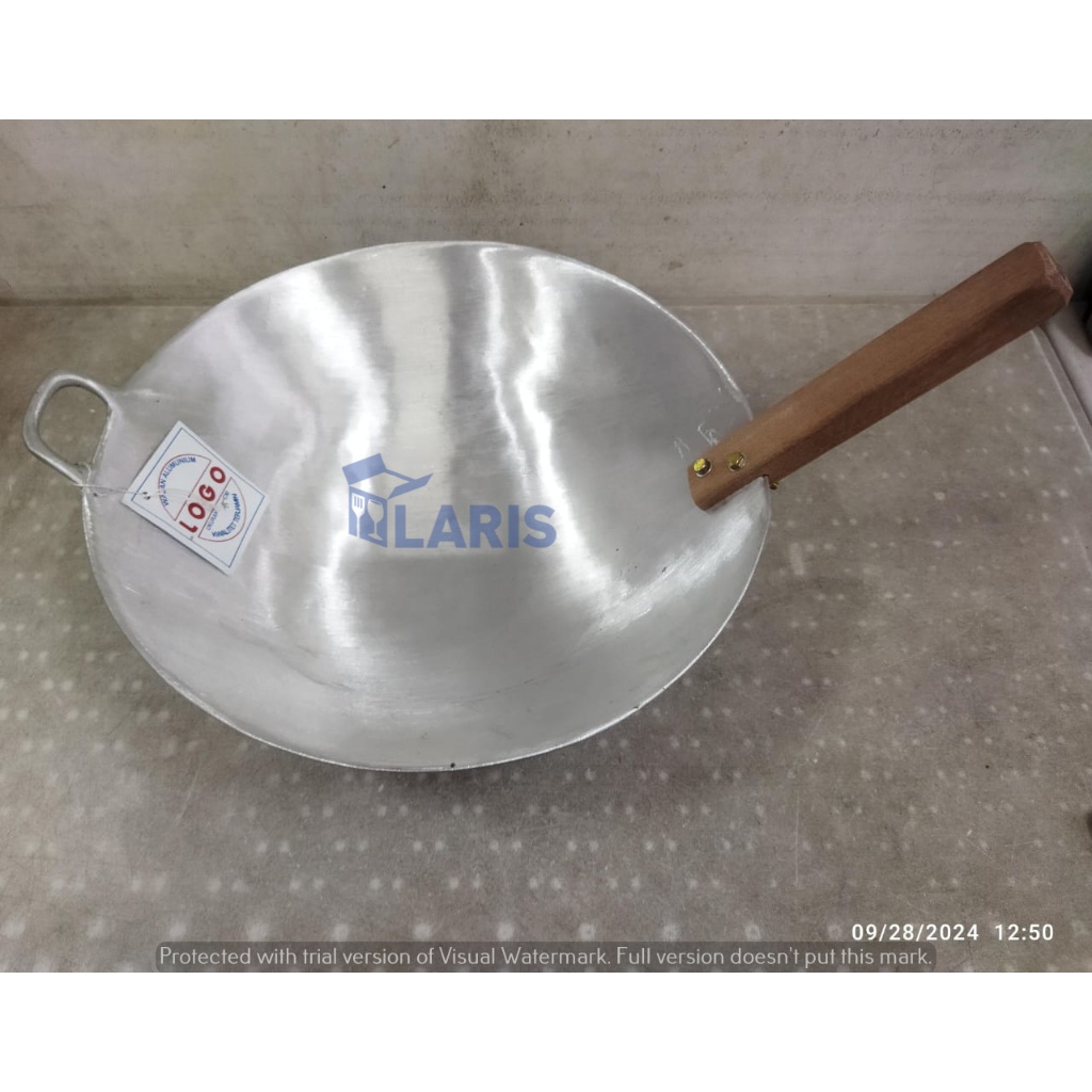 Jual Logo Kuali Gagang Kayu 45cm I Wajan Logo 45cm | Shopee Indonesia