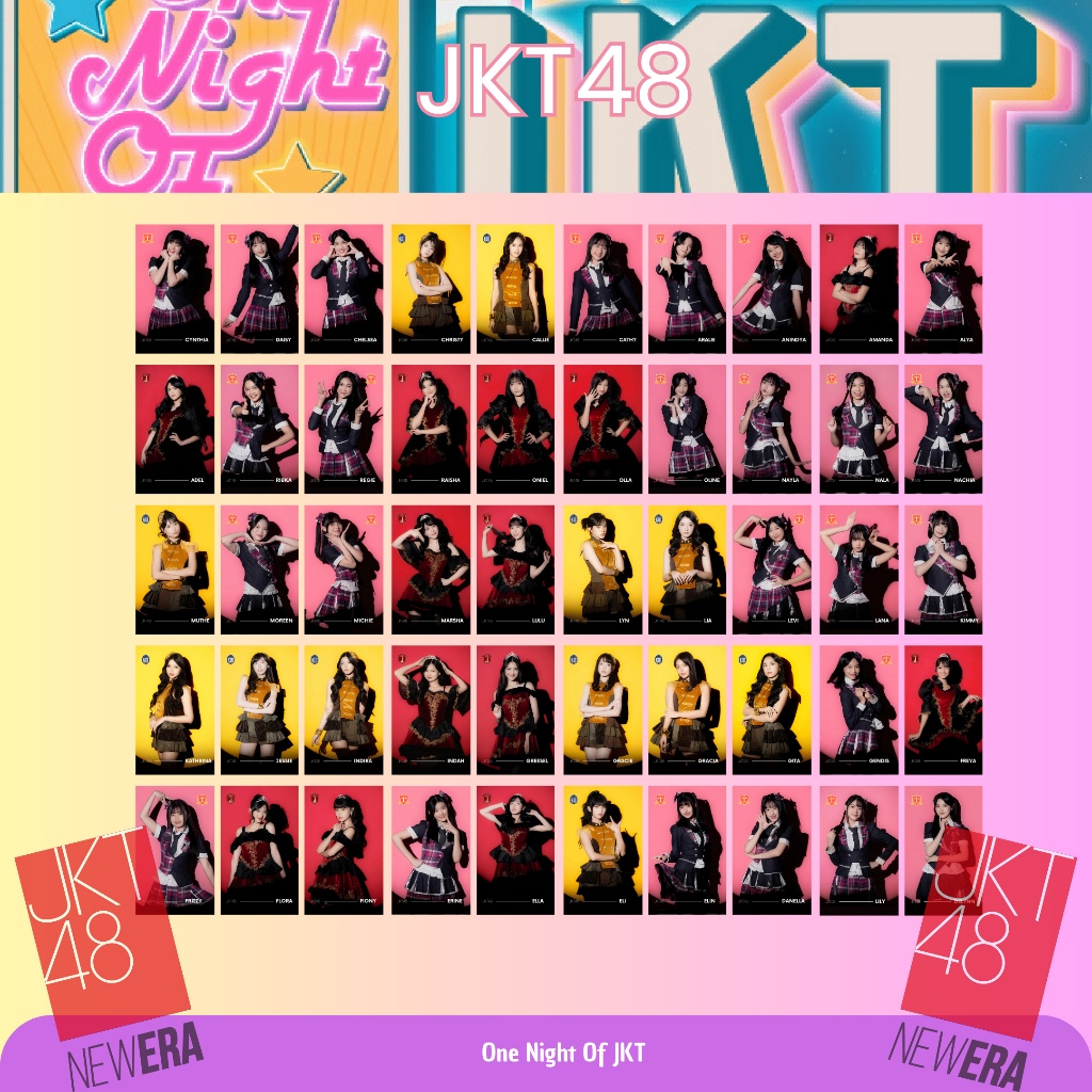 Jual PHOTOCARD JKT48 ONE NIGHT OF JKT VER 1 (HARGA 50 PCS + LAMINASI 2 SISI) MOON JPOP CARDS ...