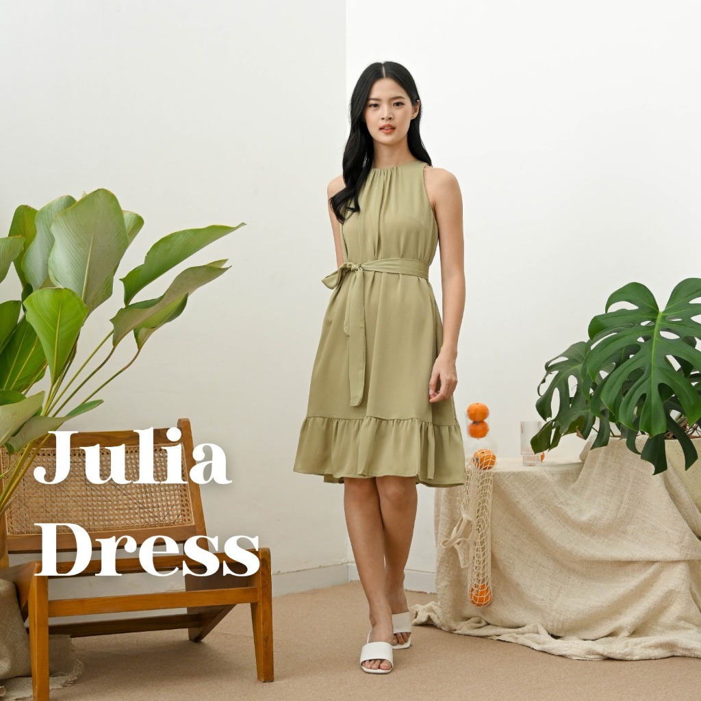 Jual VELOVE - Julia Dress - 5 Colors & 2 Size / Dress Wanita / Dress ...
