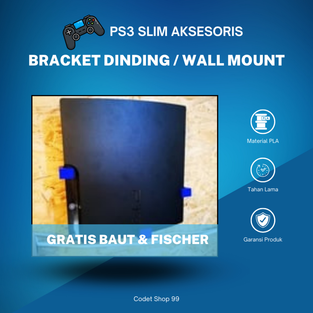 Jual PS3 SLIM Wall Mount Bracket Dinding / Playstation 3 SLIM | Shopee ...