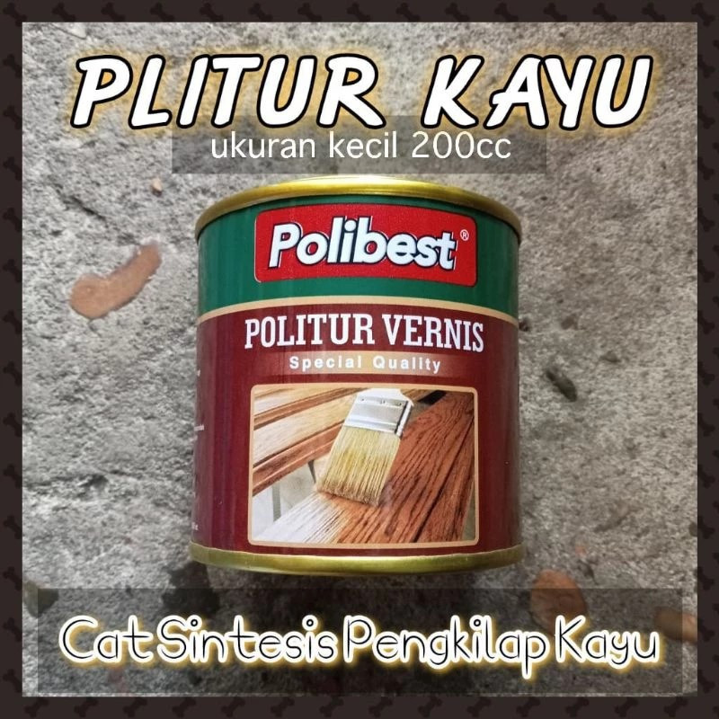 Jual Pengkilap Kayu / Plitur Politur Vernis Ukuran 200cc bening clear ...