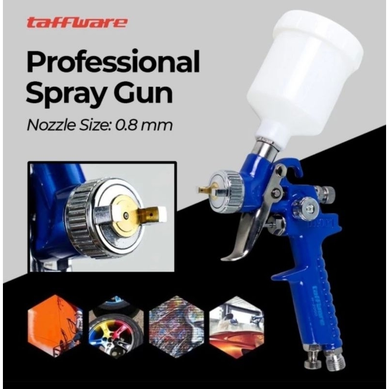 Jual Spraygun HVLP Mini H2000 TAFFWARE Mini Spray Gun HVLP Nozzle 0.8mm ...